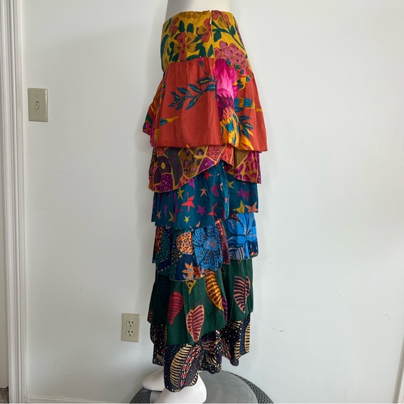 FARM Rio | Skirts | Farm Rio Mixed Prints Layered Maxi Skirt | Poshmark